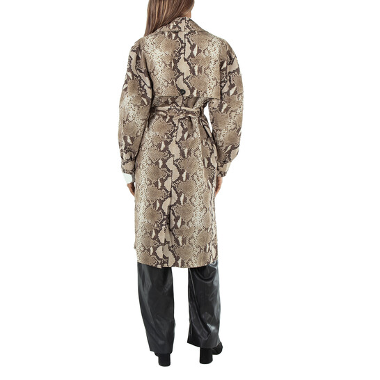 Stella McCartney Python Print Trench Coat, Brand Size 42 (US Size 8 ...