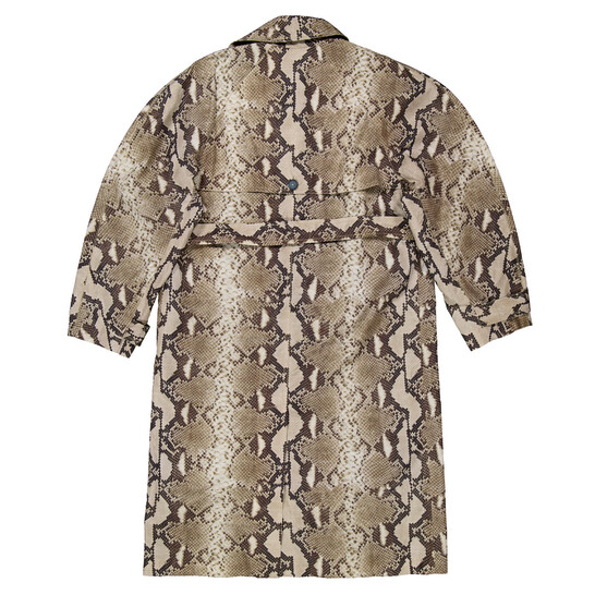 Stella McCartney Python Print Trench Coat, Brand Size 42 (US Size 8 ...