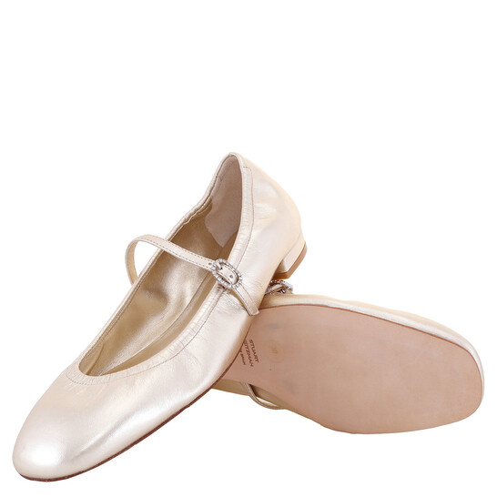 Stuart Weitzman Light Gold Claris Ballet Flats, Brand Size 35 SI575 LIO ...