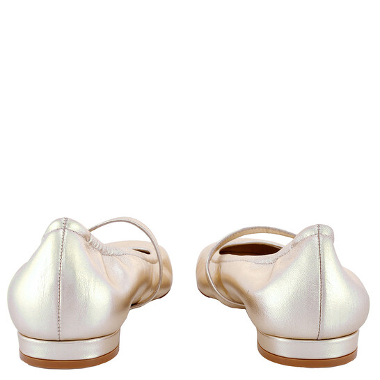 Stuart Weitzman Light Gold Claris Ballet Flats, Brand Size 35 SI575 LIO ...