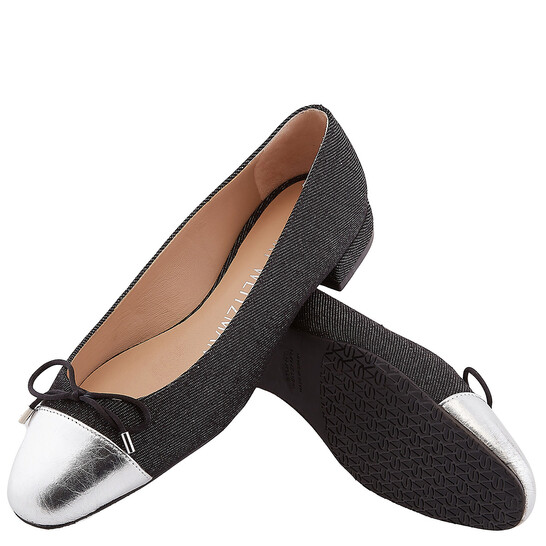 Stuart Weitzman Sleek Bow Ballerina Flats, Brand Size 36 ( US Size 5.5 ...