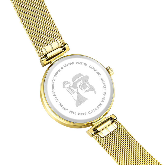 Swan & Edgar Pastel Automatic Gold Dial Ladies Watch SEL003 ...