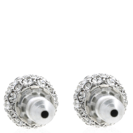 Swarovski Dextera Pierced Earrings Sphere Rhodium Shiny Crystal 5700290 ...