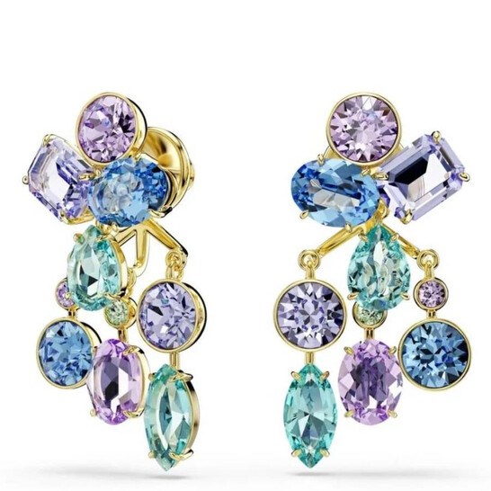 Swarovski Gema Gold-Tone Plated Crystal Earrings 5737450 9009657374503 ...