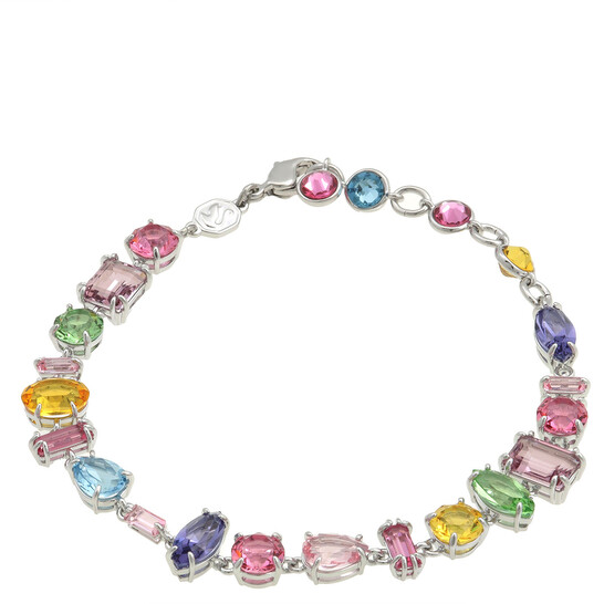 Swarovski Gema Multicolored Mixed Cuts Bracelet, Size Medium 5656427 ...