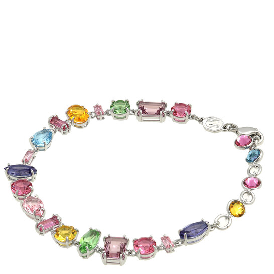Swarovski Gema Multicolored Mixed Cuts Bracelet, Size Medium 5656427 ...