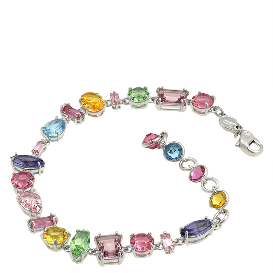 Swarovski Gema Multicolored Mixed Cuts Bracelet, Size Medium 5656427 ...