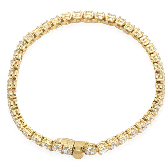 Swarovski Gold-Tone Plated Matrix Tennis Bracelet, Size XL 5657663 ...
