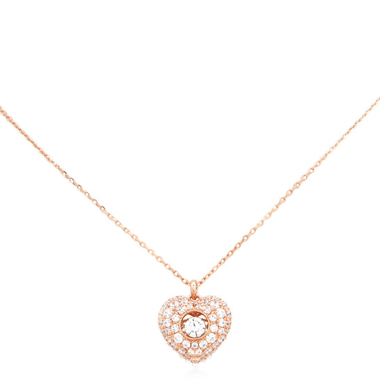 Swarovski Hyperbola Pendant Heart Wh Rose Gold Shiny White 5680402 ...