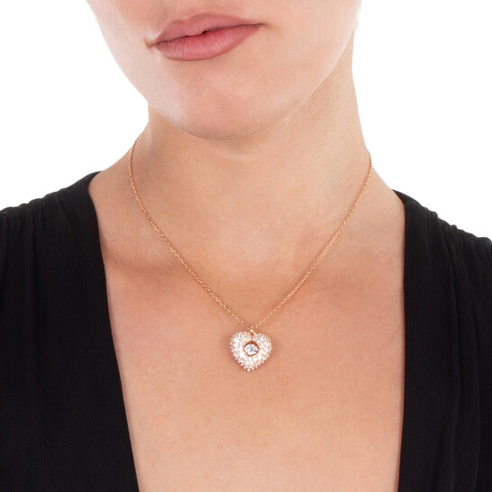 Swarovski Hyperbola Pendant Heart Wh Rose Gold Shiny White 5680402 ...