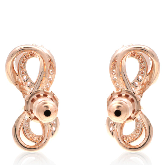 Swarovski Hyperbola Pierced Earrings Figurative Studs Pave Rose Gold ...