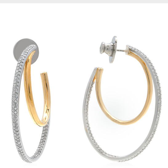 Swarovski Hyperbola Pierced Earrings Mixed Plating Clear 5702400 ...