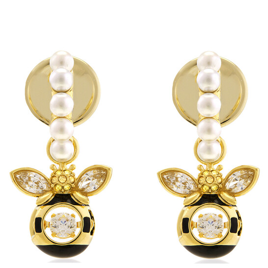 Swarovski Idyllia Gold-Tone Plated Bee Earrings 5742678 9009657426783 ...
