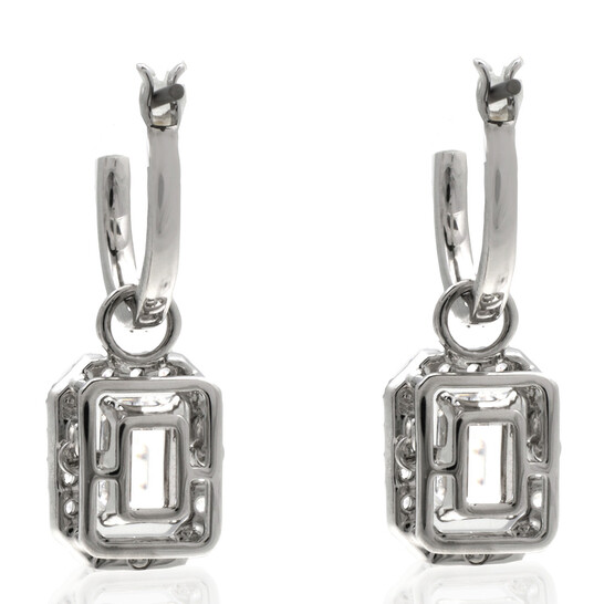 Swarovski Ladies Millenia White Rhodium Plated Octagon Cut Drop ...