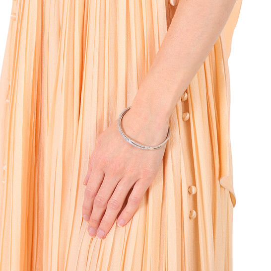 Swarovski Ladies Rhodium Plated Hyperbola Bangle, Size Small 5572725 ...