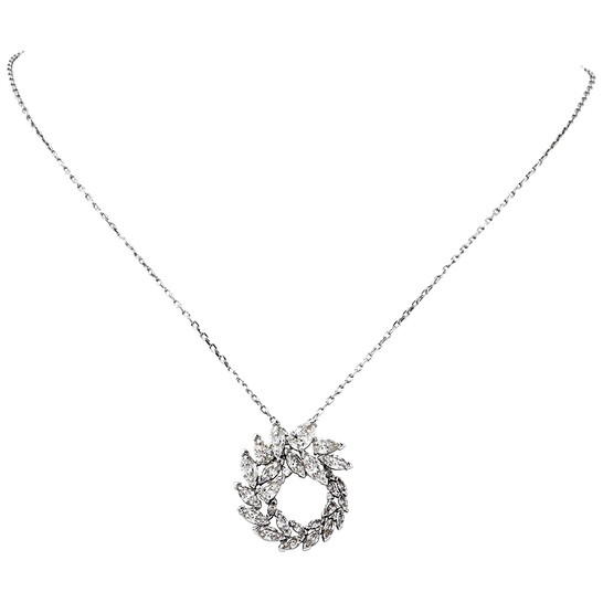 Swarovski Louison Rhodium Plated Pendant 5415989 768549107733 - Jewelry ...
