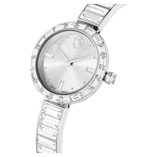 Swarovski Matrix Bangle Quartz Crystal Silver Dial Ladies Watch 5677487 ...