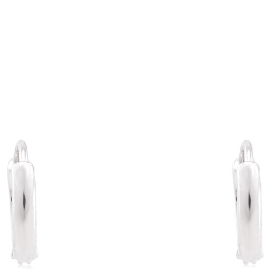 Swarovski Matrix Pierced Earrings Mini Hoop Matrix Rhodium Shiny White ...