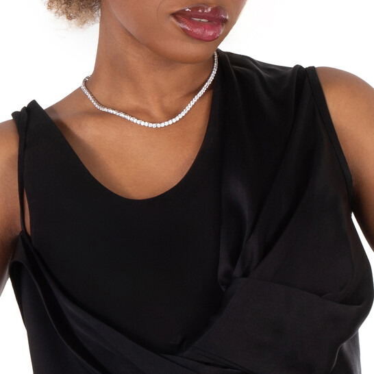 Swarovski Matrix Tennis Necklace S New Rhodium Shiny White 5681796 ...