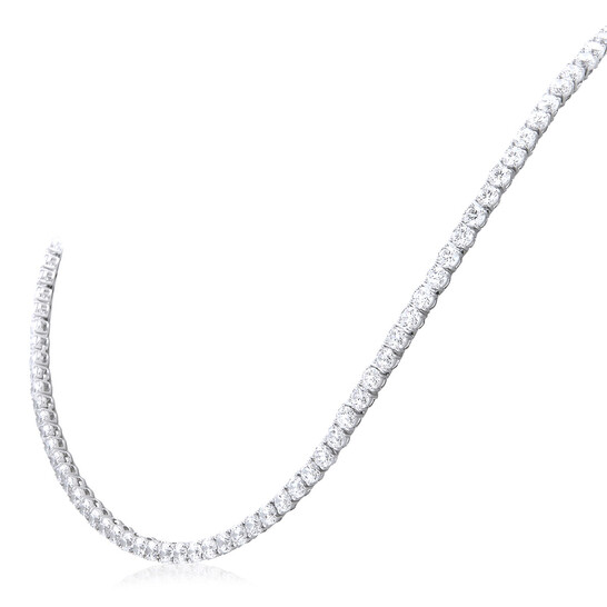 Swarovski Matrix Tennis Necklace S New Rhodium Shiny White 5681796 ...