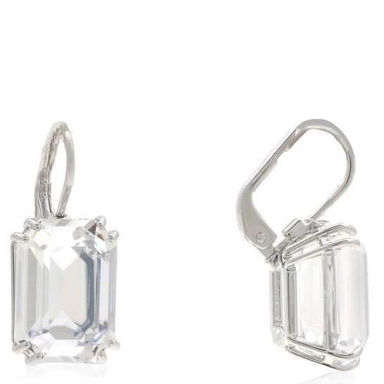 Swarovski Millenia Pierced Earrings Rhodium Shiny Crystal Ignite ...
