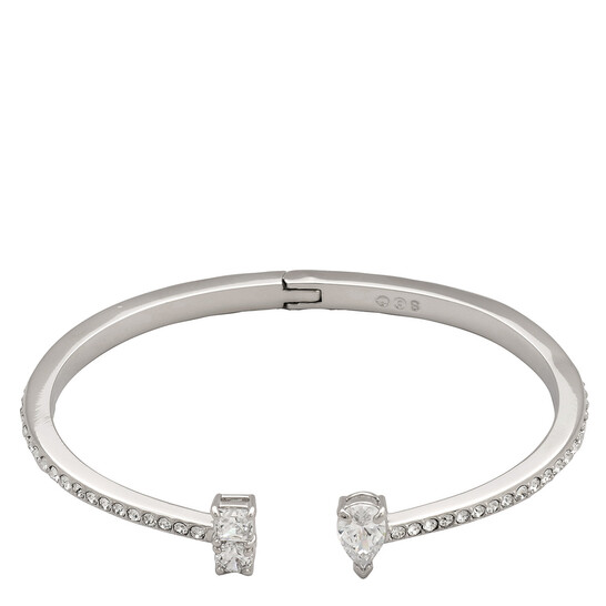 Swarovski Attract Cuff Rhodium Shiny White, Size L 5572664 - Jewelry ...