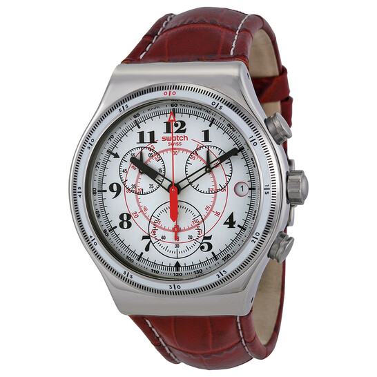 Swatch Back To The Roots Chronograph White Dial Men's Watch YVS414 ...