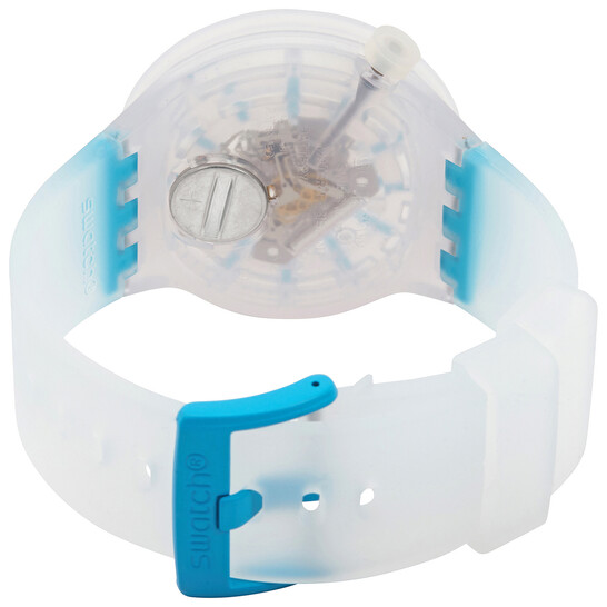 Swatch Blue-In-Jelly Quartz White Skeleton Dial Watch SO27E105 ...