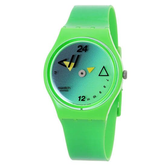 Swatch Fluo Quartz Green Dial Unisex Watch GZ216 054362251617 - Watches ...