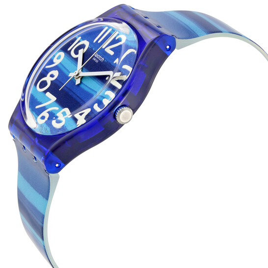 Swatch Linajola Blue Dial Blue Plastic Unisex Watch GN237 054362634069 ...