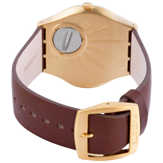 Swatch SKIN SUIT COFFEE Quartz Silver Dial Men's Watch SS07G100 ...