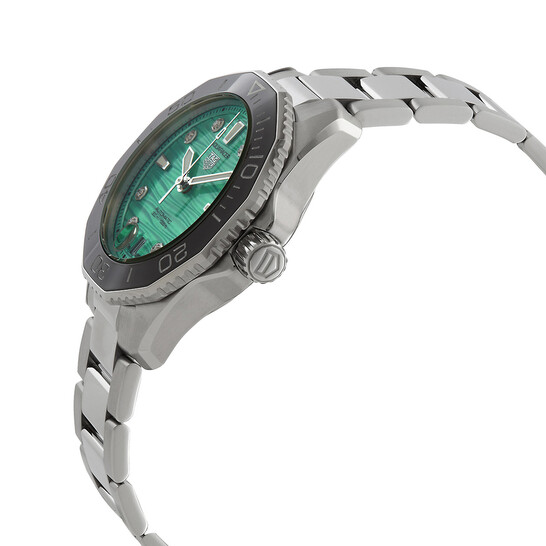 Tag Heuer Aquaracer Automatic Diamond Green Dial Ladies Watch WBP231K ...