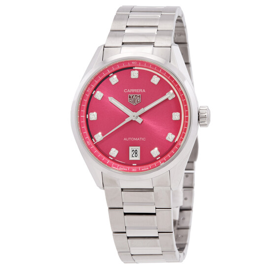 Tag Heuer Carrera Date Automatic Diamond Ladies Watch WBN2318.BA0001 ...