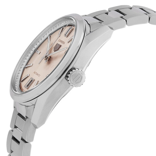 Tag Heuer Carrera Date Automatic Pink Dial Ladies Watch WBN231A.BA0001 ...