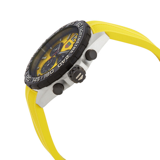 Tag Heuer Formula 1 Chronograph Quartz Yellow Dial Men's Watch CAZ101AM ...