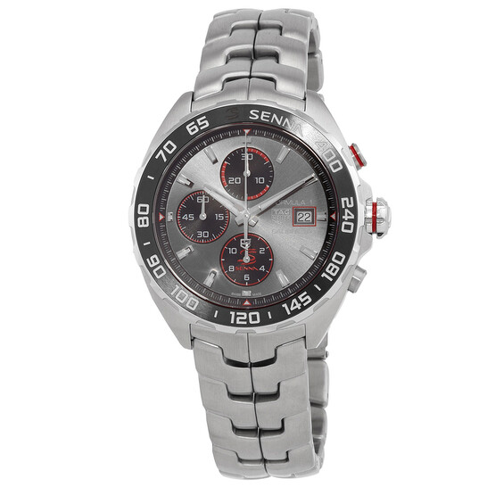 Tag Heuer Formula 1 X Senna Chronograph Automatic Grey Dial Men's Watch ...
