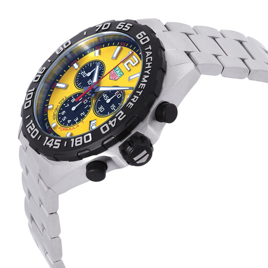 Tag Heuer Formula 1 Yellow Chronograph Quartz Men's Watch CAZ101AM ...