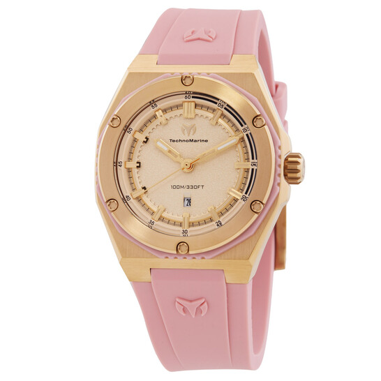Technomarine CORAL Quartz Gold Dial Unisex Watch TM-416082 886678470440 ...