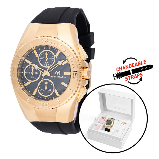 Technomarine Cruise Chronograph Quartz Black Dial Ladies Watch TM ...