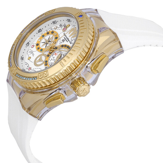 Technomarine Cruise GMT Quartz Crystal White Dial Ladies Watch TM ...