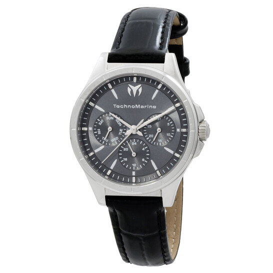 Technomarine MoonSun Date-Day Quartz Charcoal Dial Ladies Watch TM ...