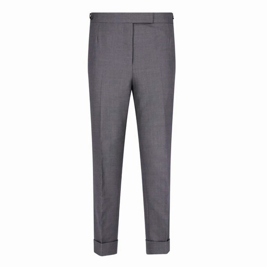 Thom Browne Low Rise Side Tab Slim Trousers, Brand Size 38 (US Size 2 ...