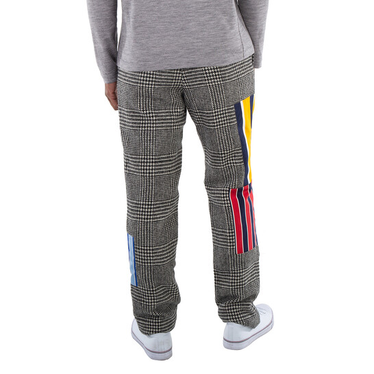 Thom Browne Patchwork Prince Of Wales Wool Trousers, Brand Size 1 ...
