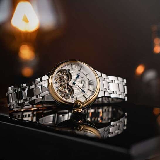 Thomas Earnshaw Barallier Dual Open Heart Automatic Silver Dial Men's ...