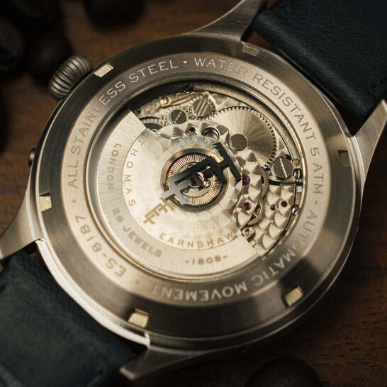 Thomas Earnshaw Baron Grand Date Calendar Open Heart Rose Gold-tone ...