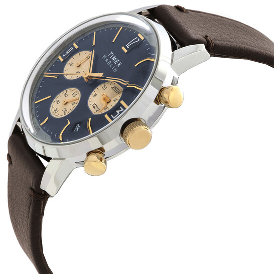 Timex Marlin Chronograph Quartz Blue Dial Men's Watch TW2W60400 ...