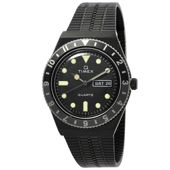 Timex Q Reissue Quartz Black Dial Men's Watch TW2U61600ZV 194366093063 ...