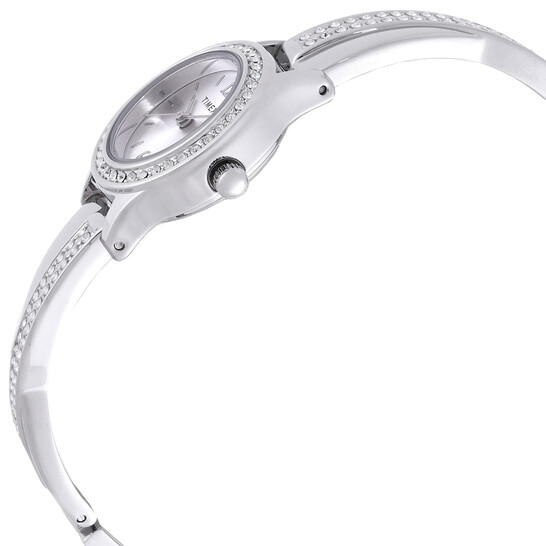 Timex Trend Quartz Crystal Silver Dial Ladies Watch and Bracelet Set ...