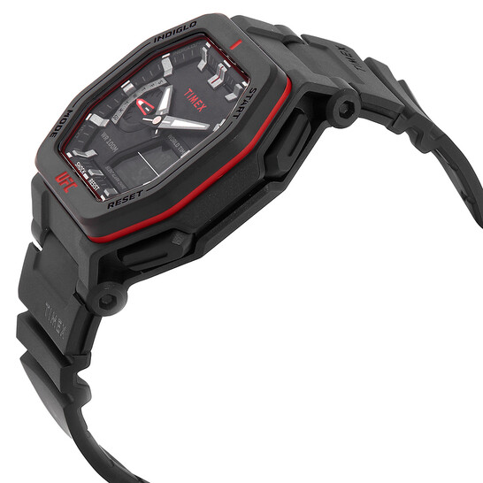 Timex UFC Colossus Alarm World Time Quartz Analog-Digital Black Dial ...