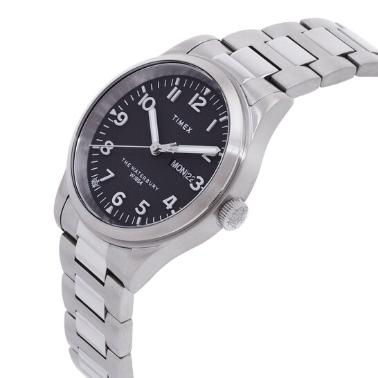 Timex Waterbury Traditional Day Date Quartz Black Dial Men's Watch ...
